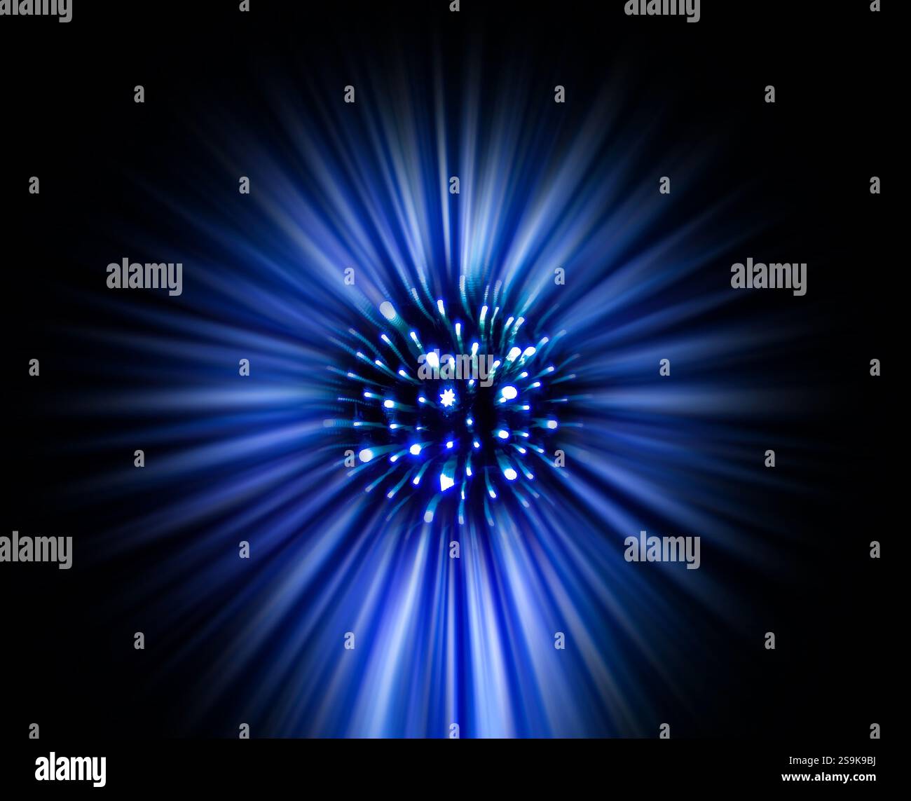 Decorative festive Infinity 3D Firework light bulb with Lights trail ...