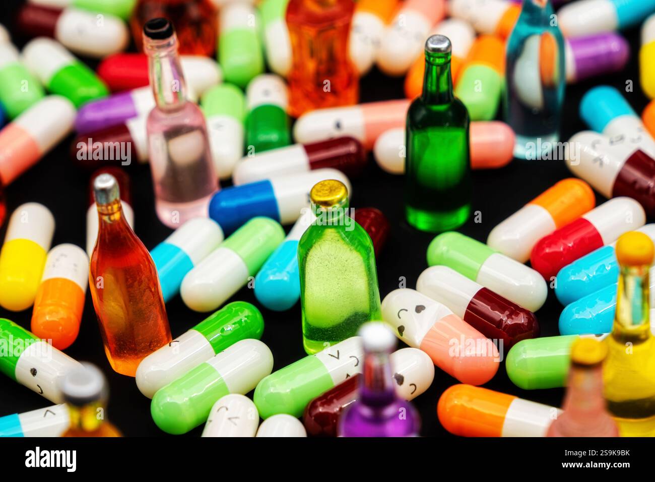 Cute Clear Medicine Pills Capsules with Smiley Faces with miniature ...