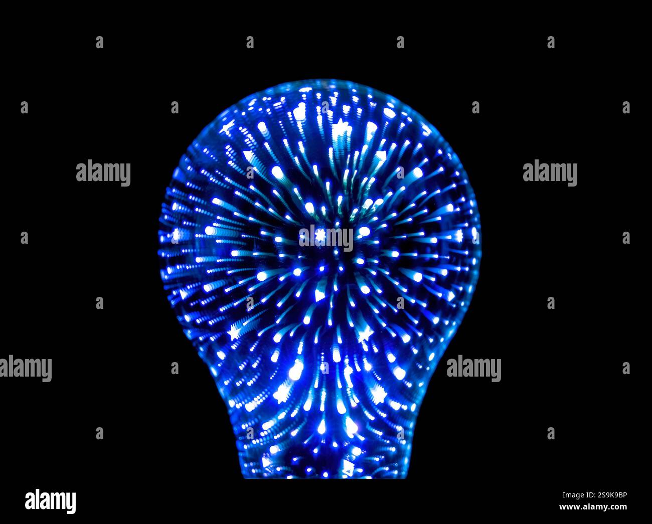 Decorative festive Infinity 3D Firework light bulb Stock Photo - Alamy