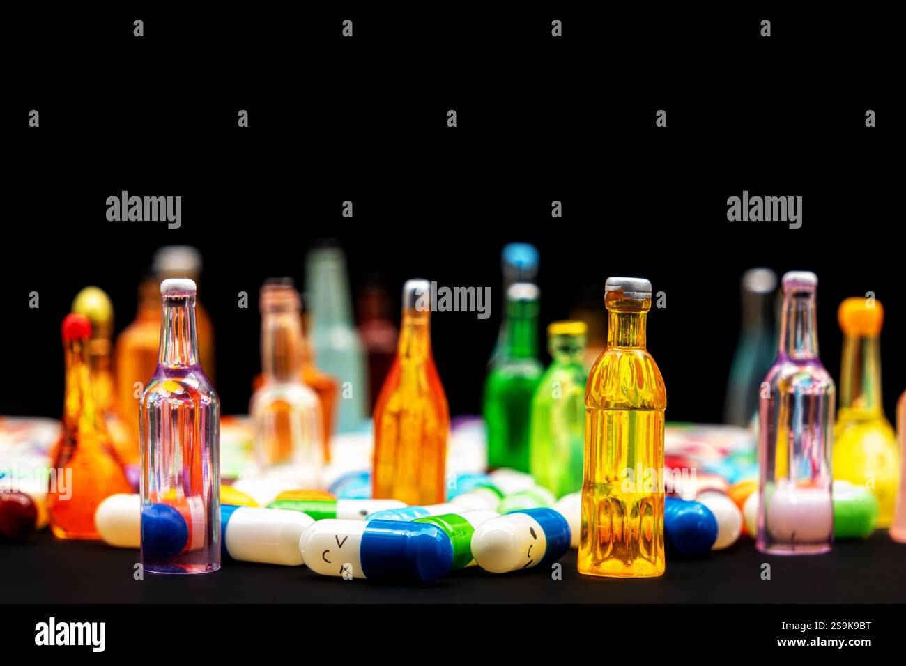 Cute Clear Medicine Pills Capsules with Smiley Faces with miniature ...