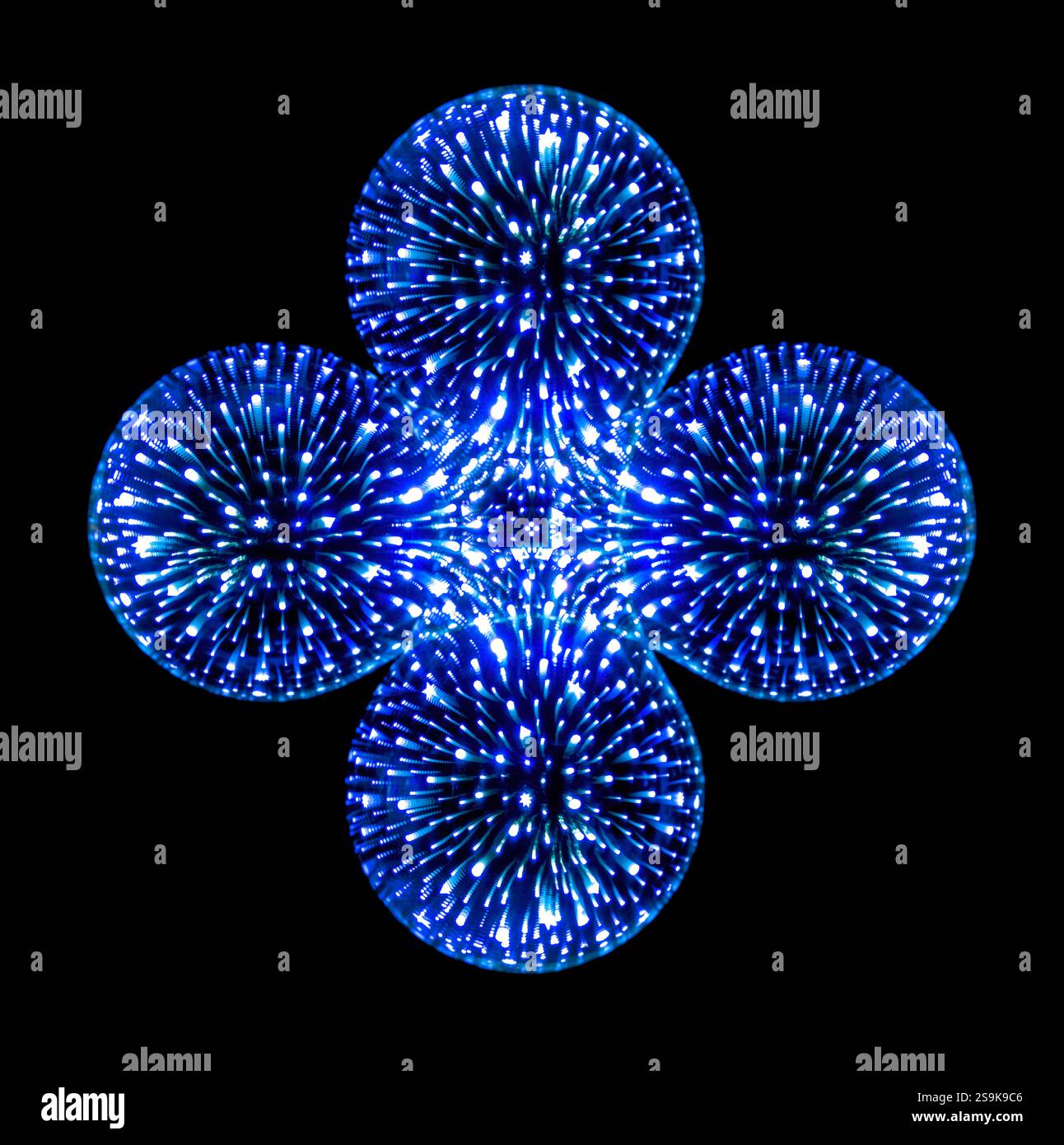 Decorative festive Infinity 3D Firework light bulb Stock Photo - Alamy