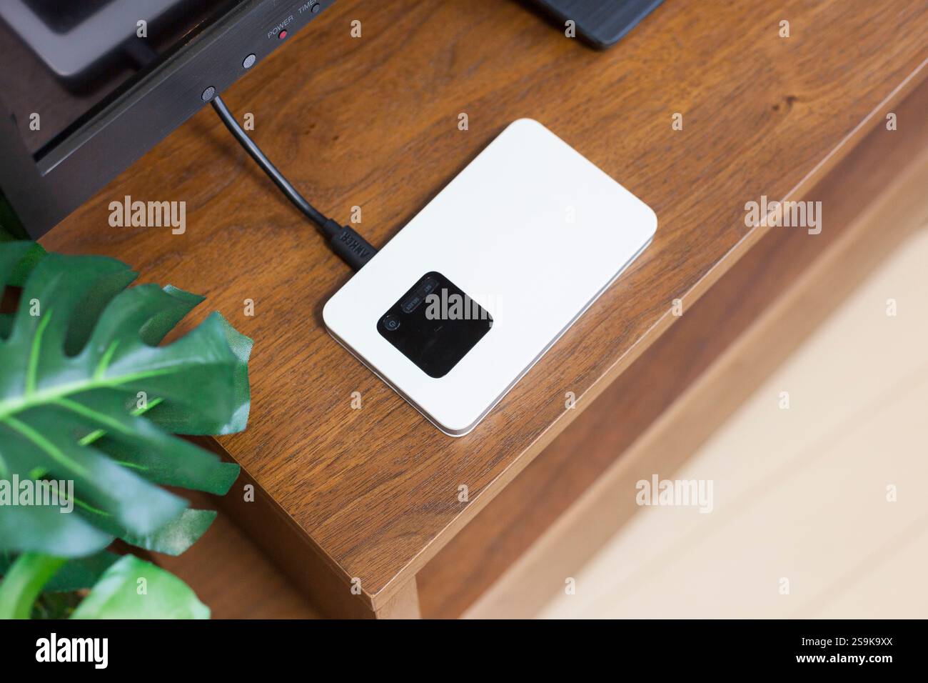 Interior with wi-fi router Stock Photo - Alamy
