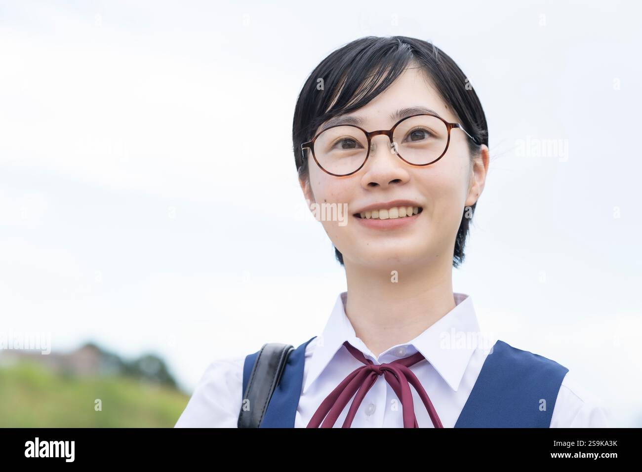 Smiling High School Girl Stock Photo - Alamy