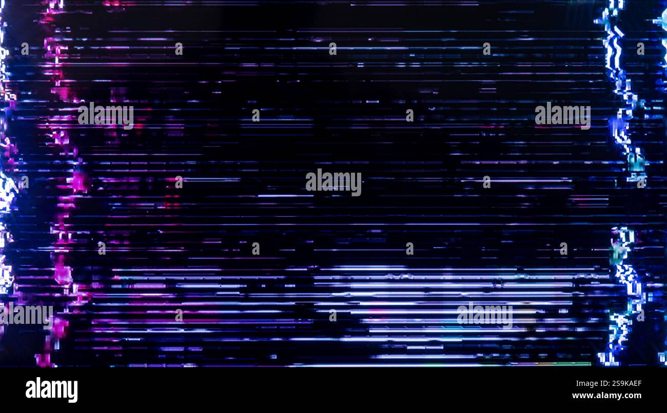 Glitch camera effect. Retro VHS background. Old video template. No ...