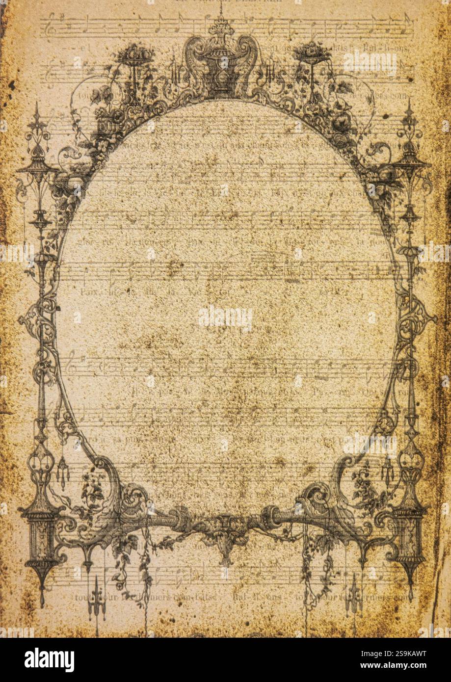 Old paper with classy decorative frame background Stock Photo - Alamy