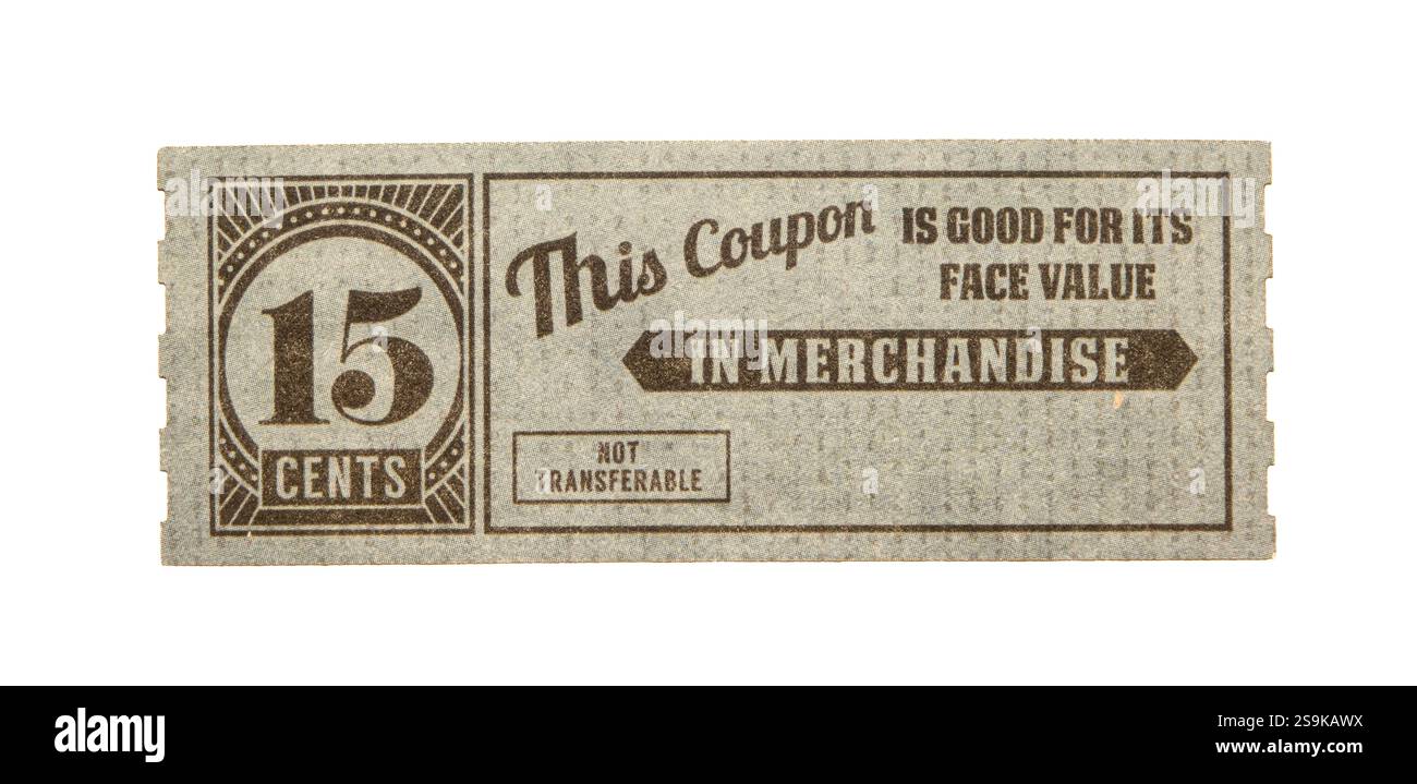 Old vintage bus ticket isolated on white background Stock Photo - Alamy