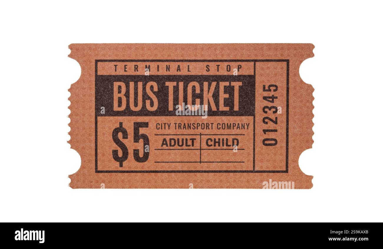 Old vintage theater or movie ticket with serial number isolated on white background Stock Photo ...