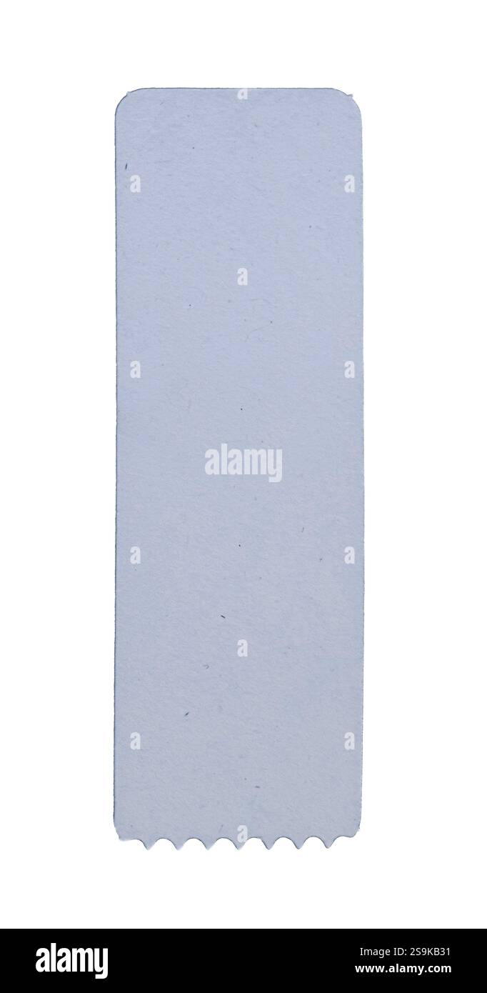 old entry blank ticket on white background Stock Photo - Alamy