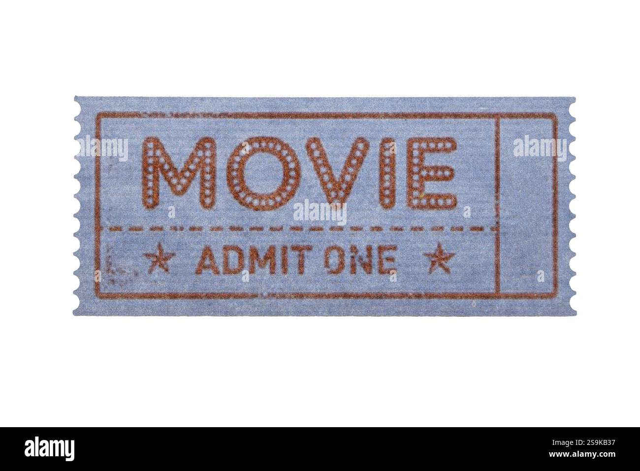 old entry ticket with serial number Stock Photo - Alamy
