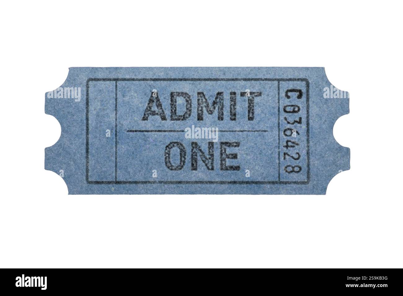old entry ticket with serial number Stock Photo - Alamy