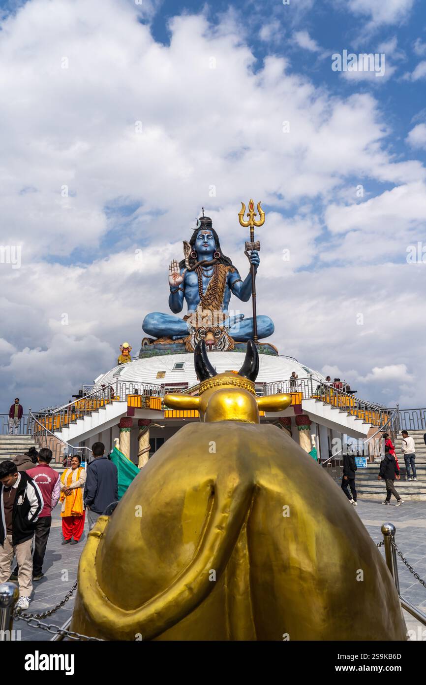The height of the Shiva Statue in Pumdikot is 108 feet tall and the ...