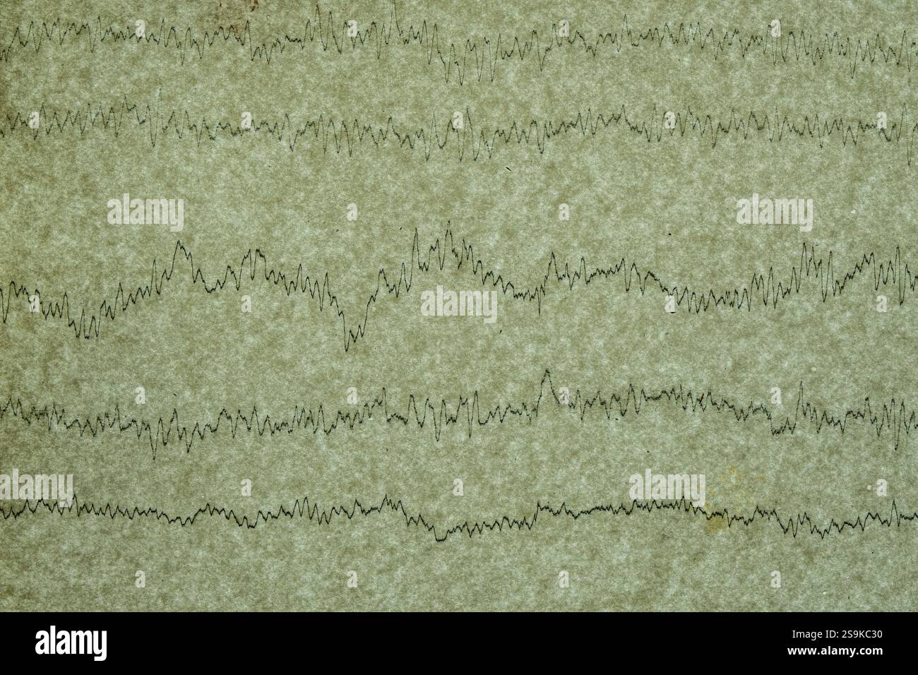 Seismograph Record of an Earthquake on old paper Stock Photo - Alamy