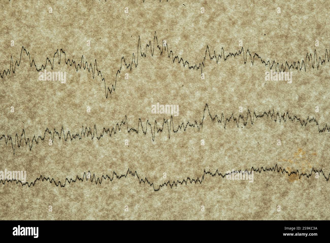 Seismograph Record of an Earthquake on old paper Stock Photo - Alamy
