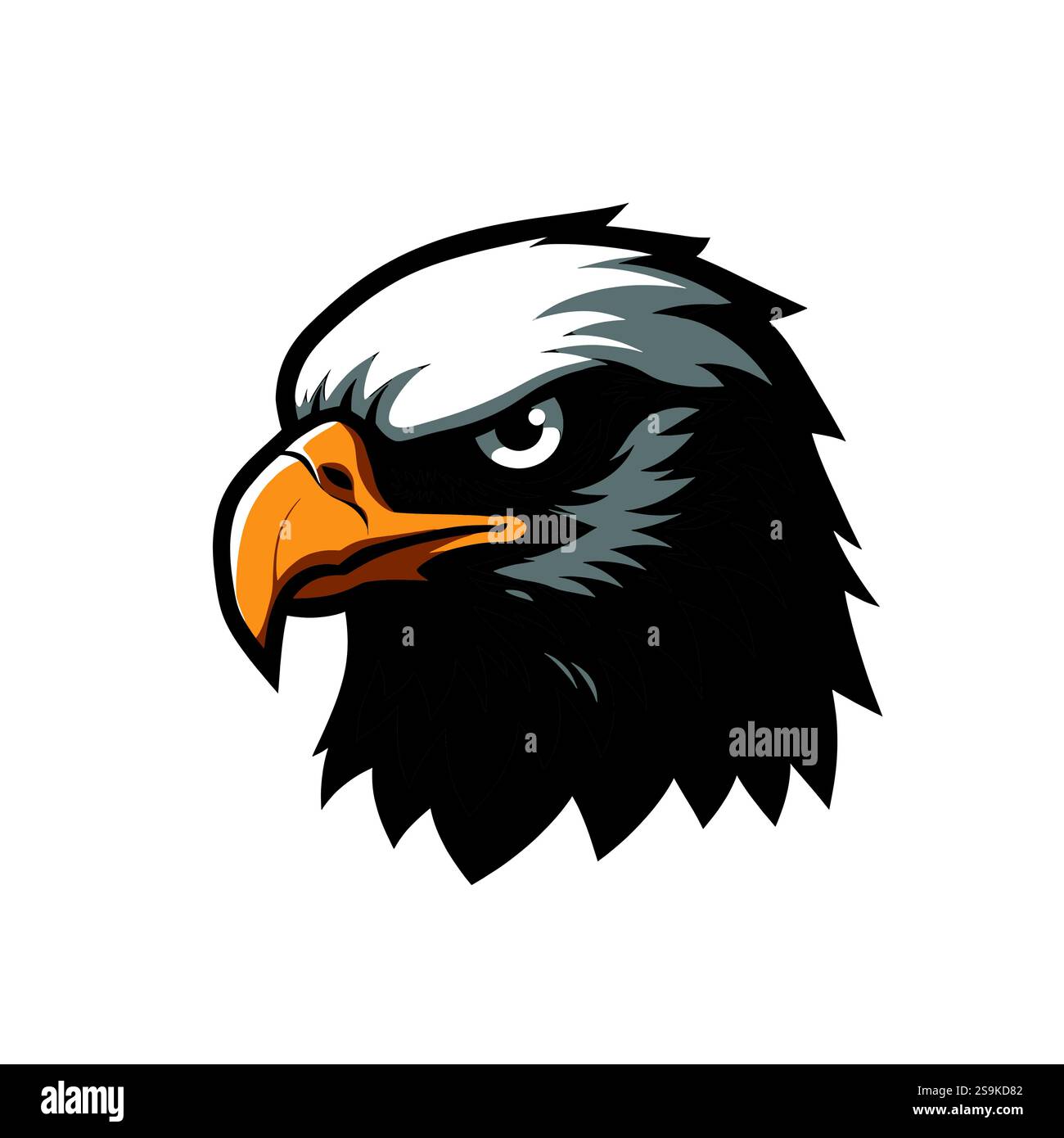 Vector icon: 3D eagle headshot with piercing eyes Stock Vector Image ...