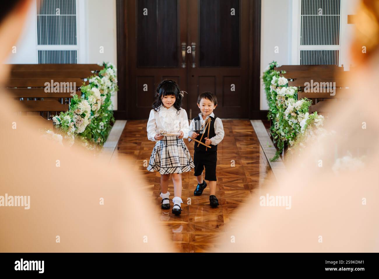 Wedding ceremony, ring girl, ring boy Stock Photo - Alamy