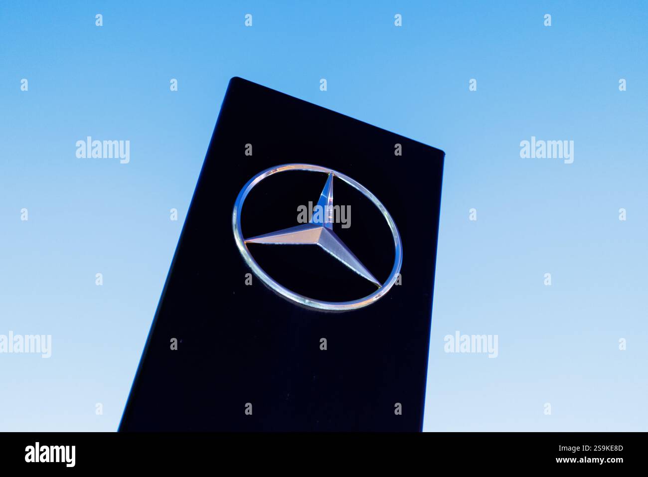 Munich, Germany. 26th Jan, 2025. The Mercedes star, the Mercedes-Benz ...