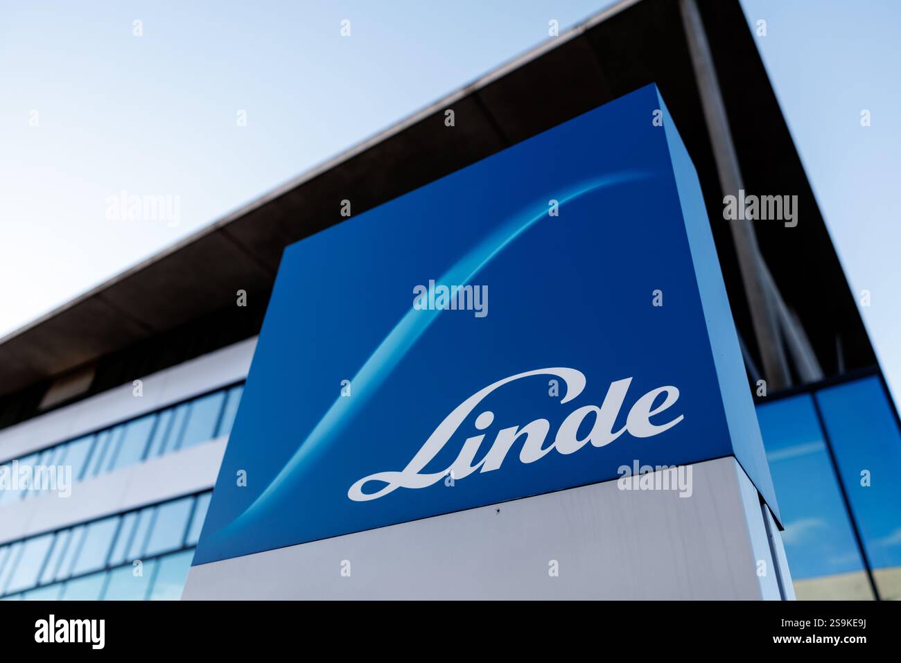 Pullach, Germany. 26th Jan, 2025. The logo and lettering of the ...