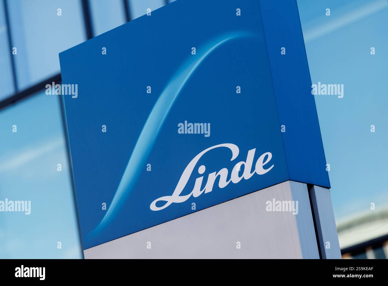 Pullach, Germany. 26th Jan, 2025. The logo and lettering of the ...