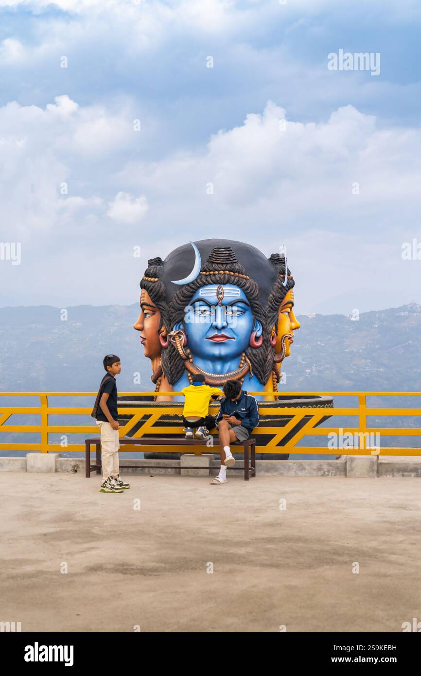 The height of the Shiva Statue in Pumdikot is 108 feet tall and the ...