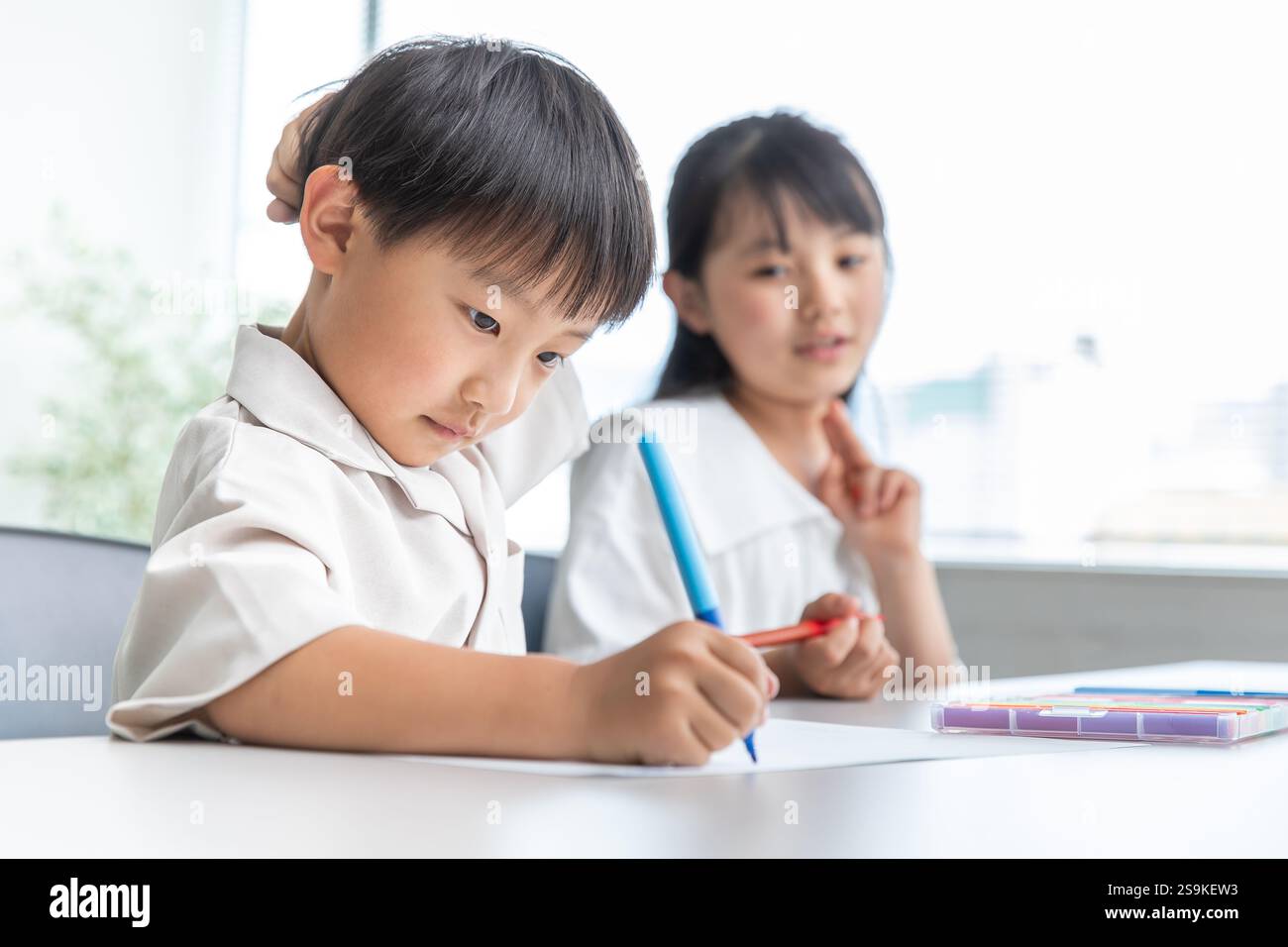Children engaged in learning Stock Photo - Alamy