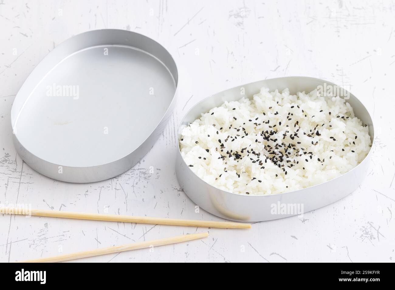 Sesame salt bento Stock Photo - Alamy