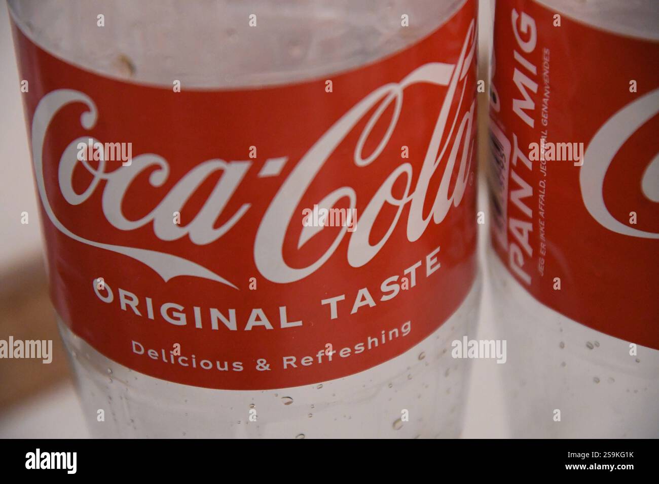 Copenhagen/ DenmarK/27 jjanuary 2025/ Coca cola bottle place in grocery ...