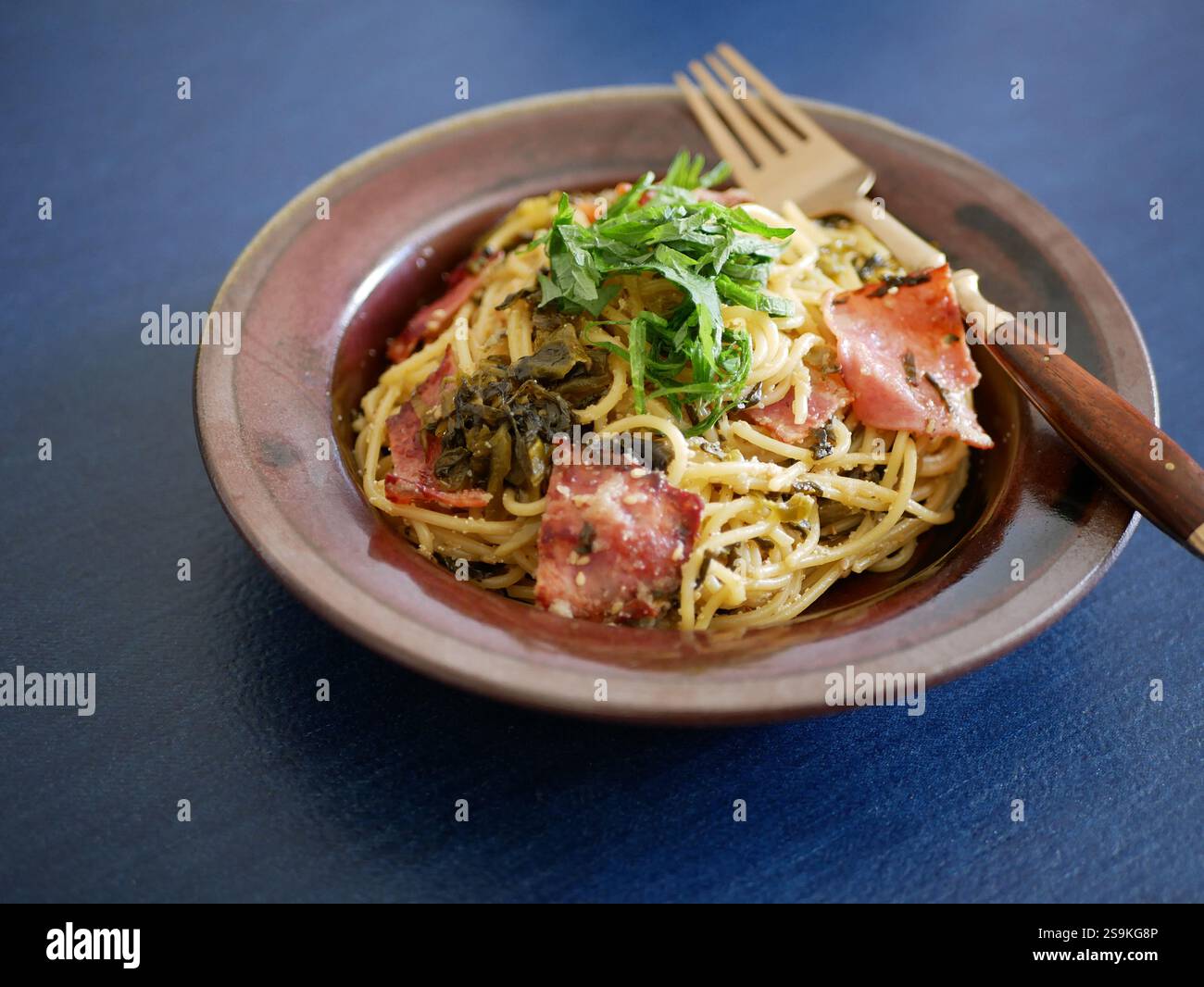 Japanese-style mentaiko pasta Stock Photo - Alamy