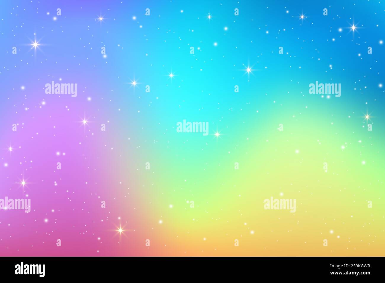 Rainbow gradient background. Abstract unicorn pastel sky with magic ...