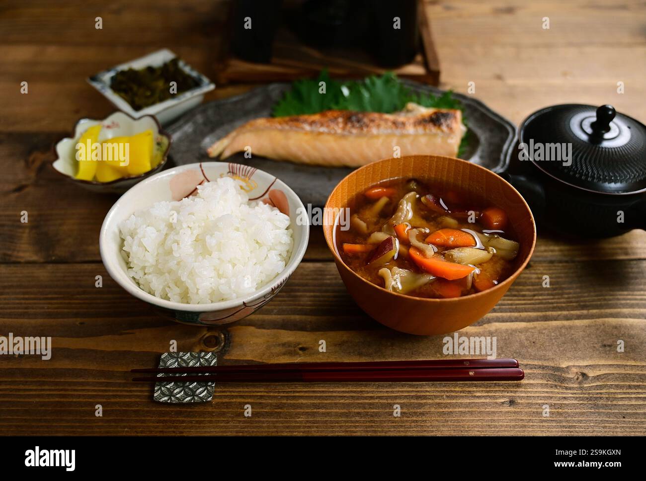 One soup two dishes Stock Photo - Alamy