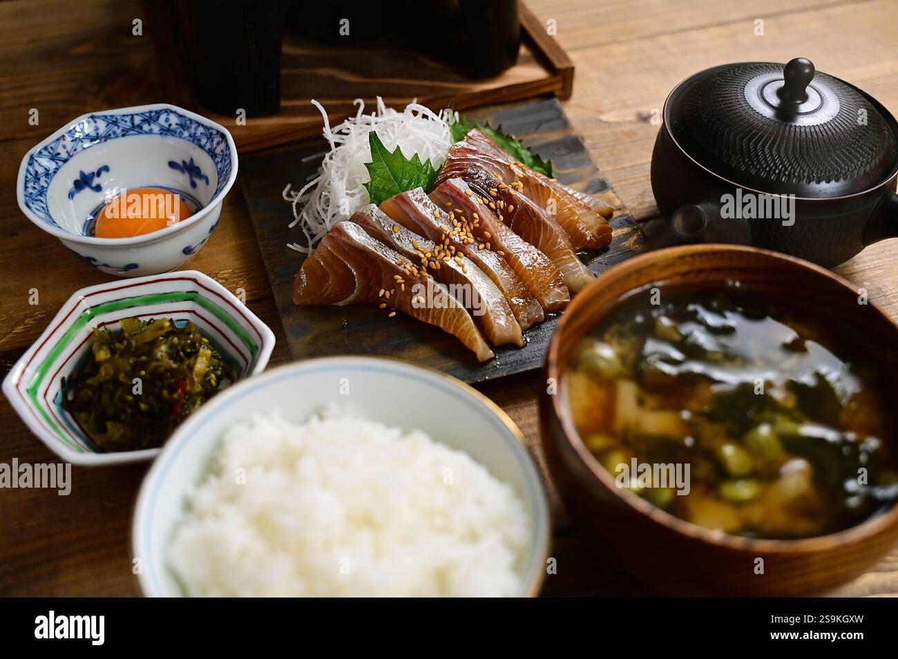 One soup two dishes Stock Photo - Alamy