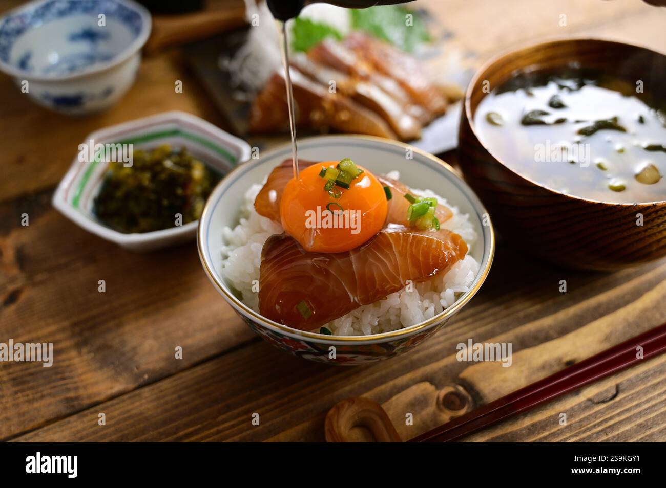 One soup two dishes Stock Photo - Alamy