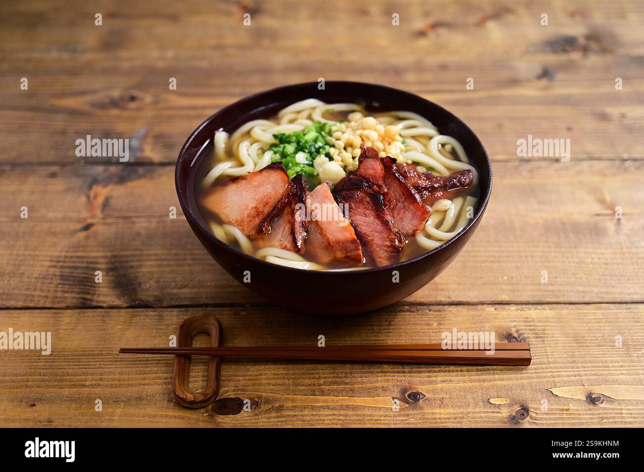 Grilled pork udon Stock Photo - Alamy