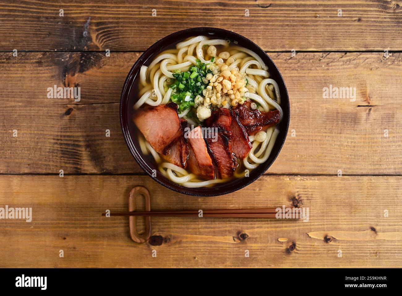Grilled pork udon Stock Photo - Alamy