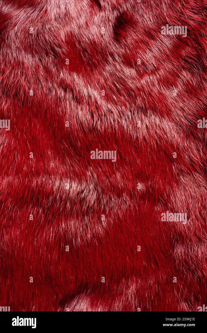 Red furry material Stock Photo - Alamy