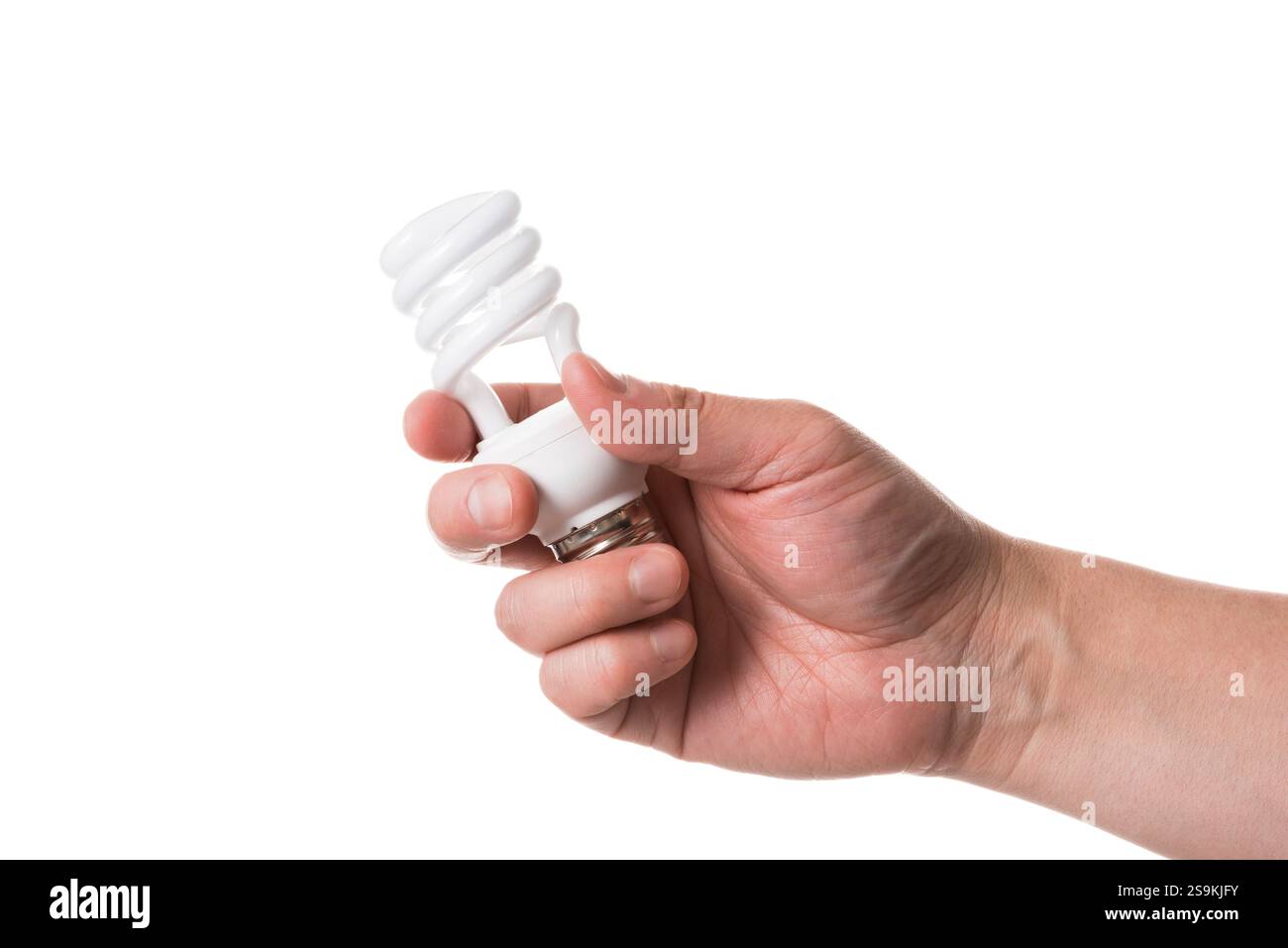 Hand holding LED light bulb Stock Photo - Alamy