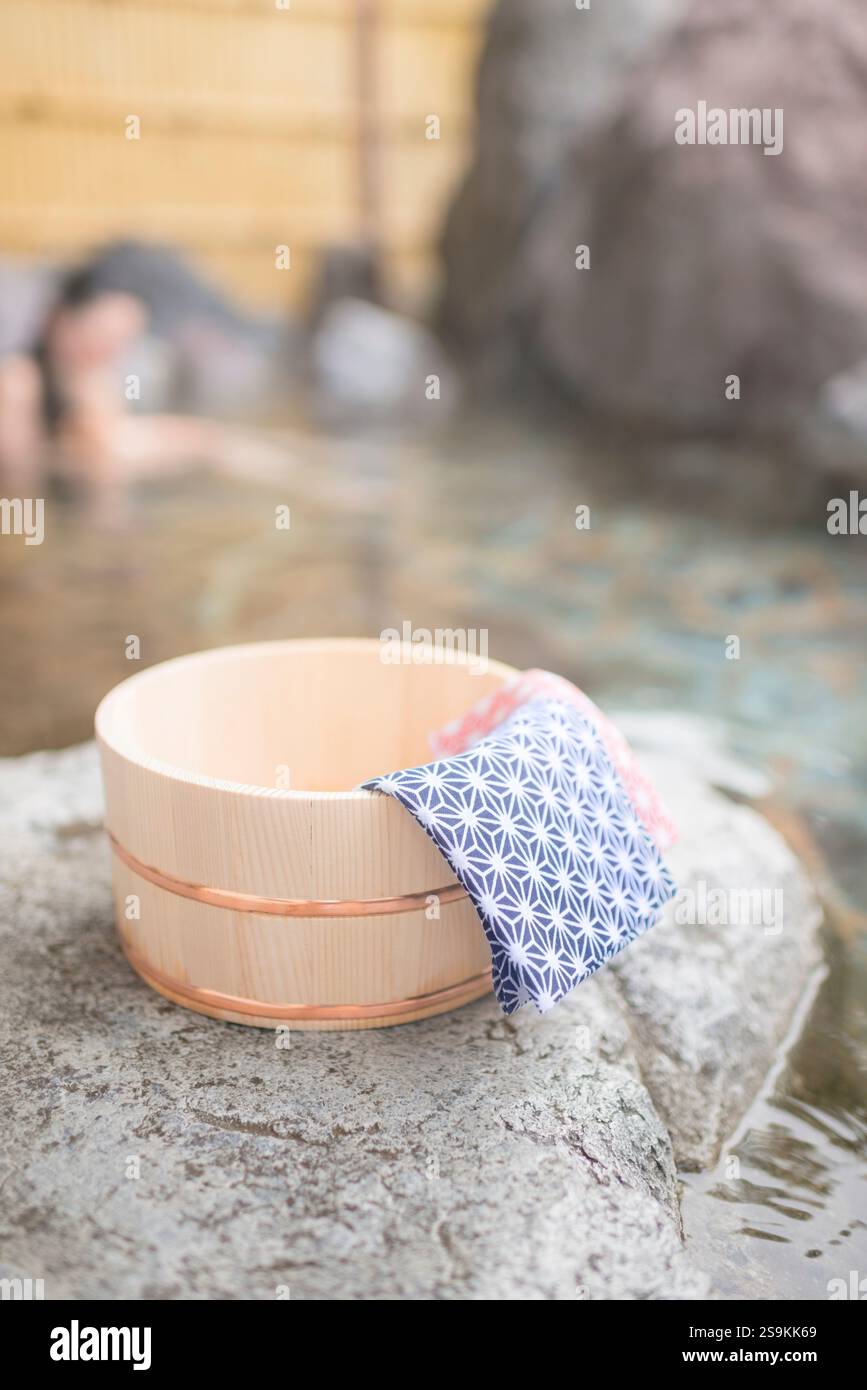 Japanese hot spring water flow hi-res stock photography and images - Alamy