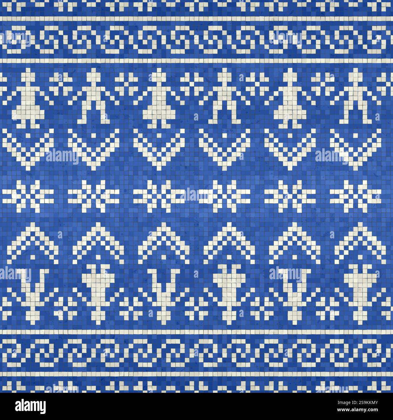 Scandinavian style seamless mosaic tiles pattern Stock Vector Image ...