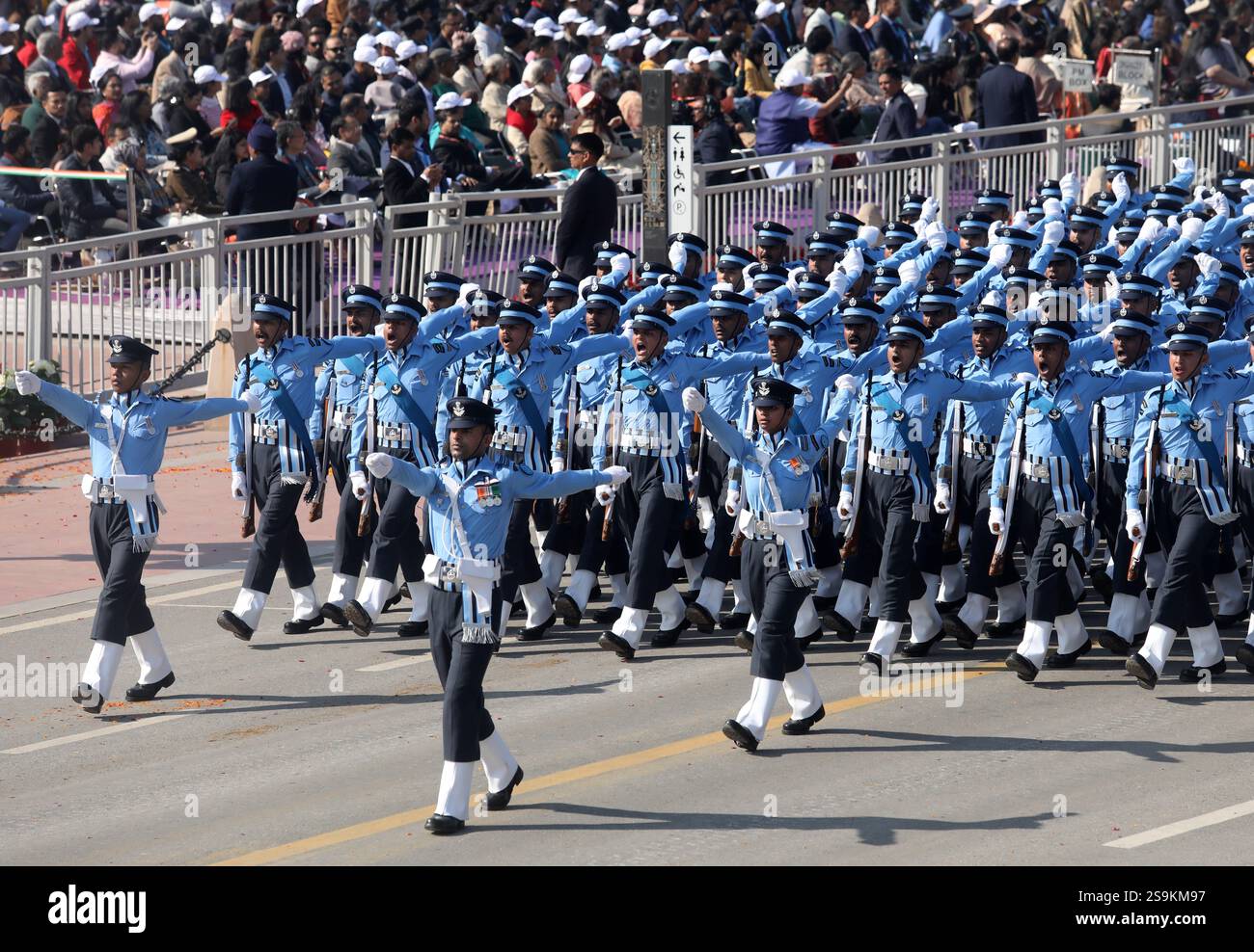 New Delhi, India. 26th Jan, 2025. Contingent from Indian Air force at ...