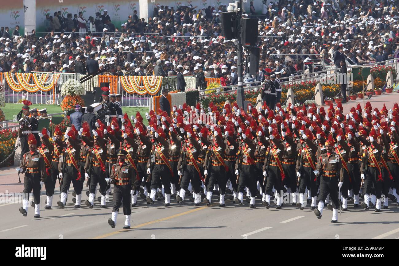 New Delhi, India. 26th Jan, 2025. Contingent from The Brigade Indian ...