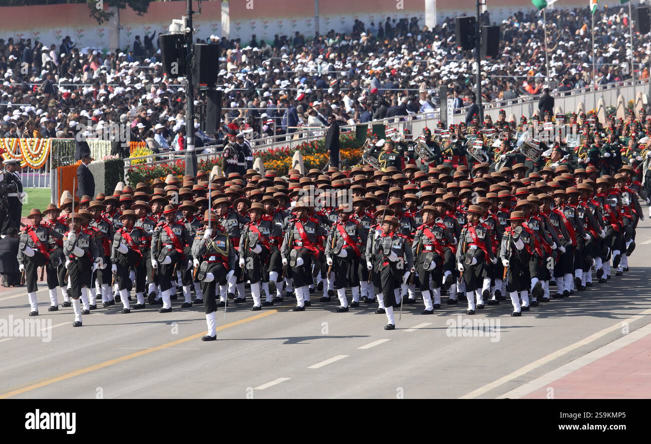 New Delhi, India. 26th Jan, 2025. Contingent from Assam Rifles at ...