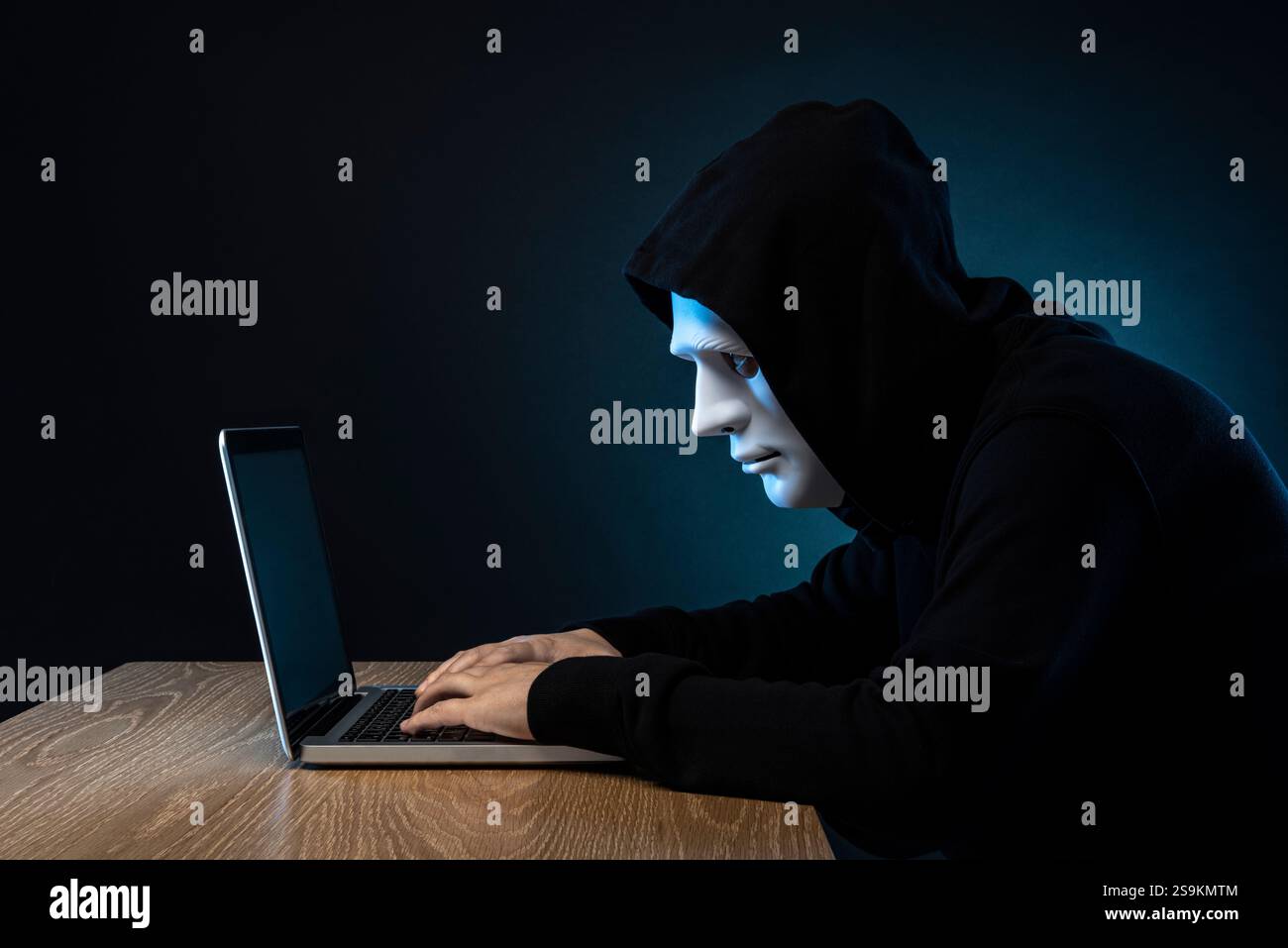 Image of a black hacker Stock Photo - Alamy