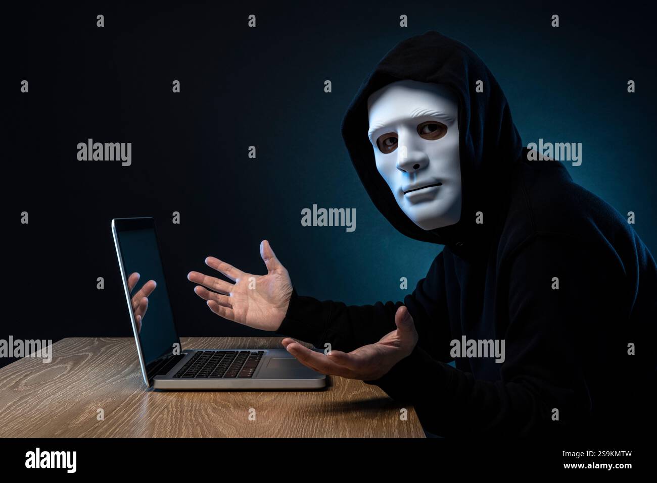 Image of a black hacker Stock Photo - Alamy