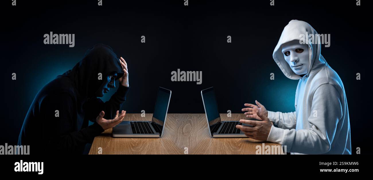Hacker Cracker Attacker Stock Photo - Alamy