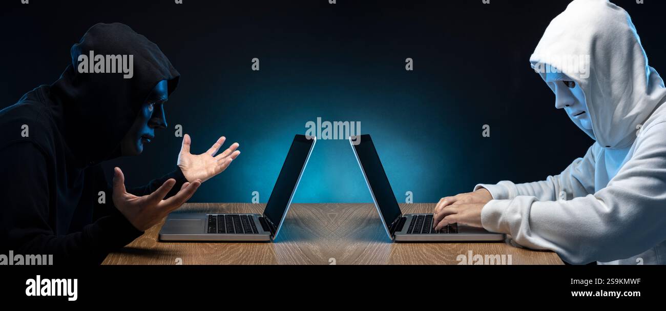 Hacker Cracker Attacker Stock Photo - Alamy