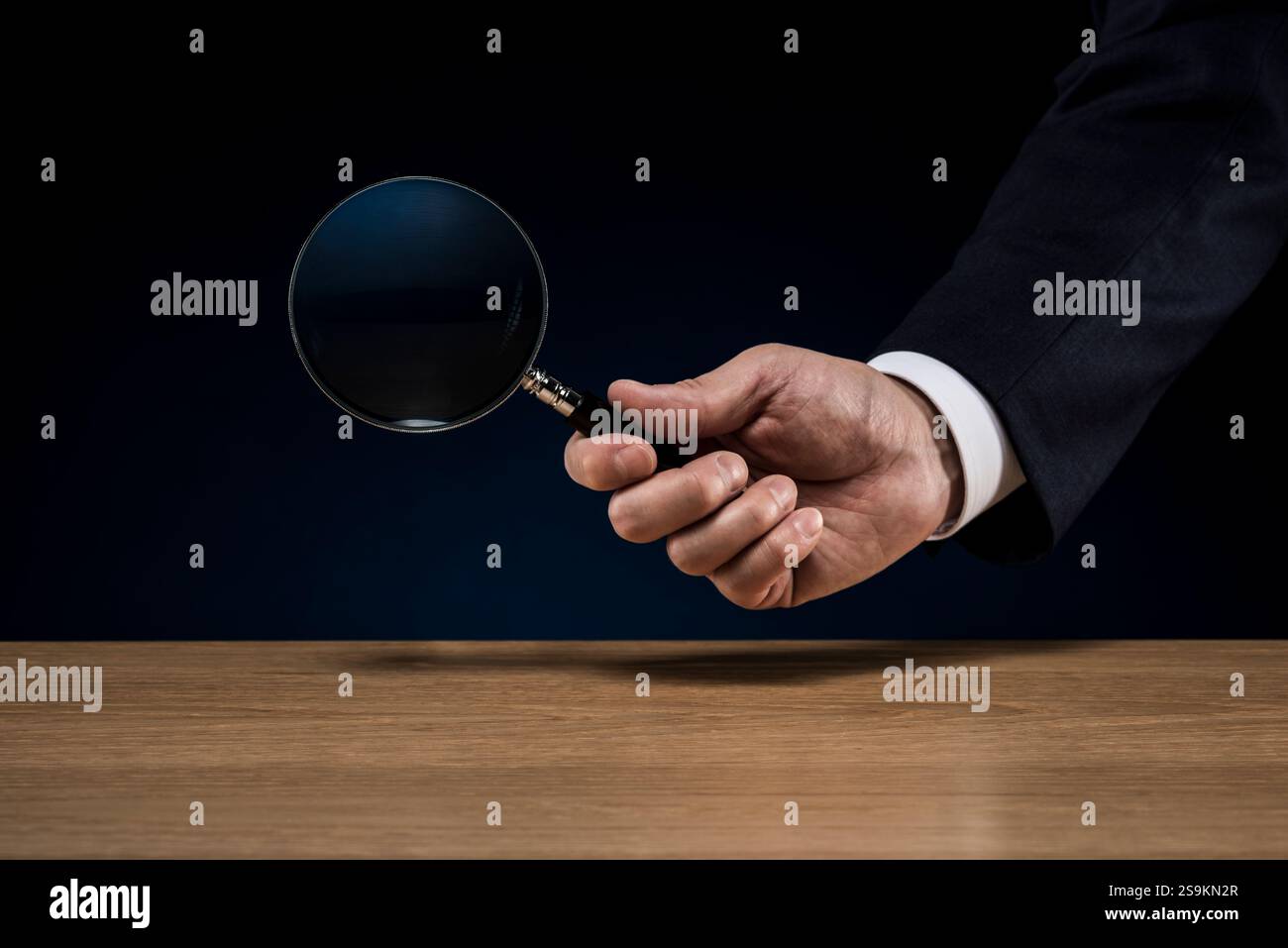 Business Magnifying glass Stock Photo - Alamy