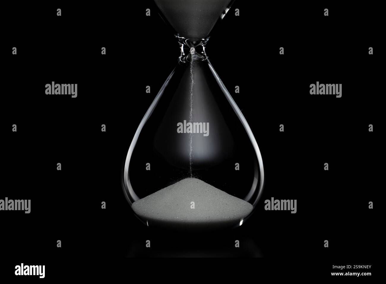 Hourglass Black back Stock Photo - Alamy