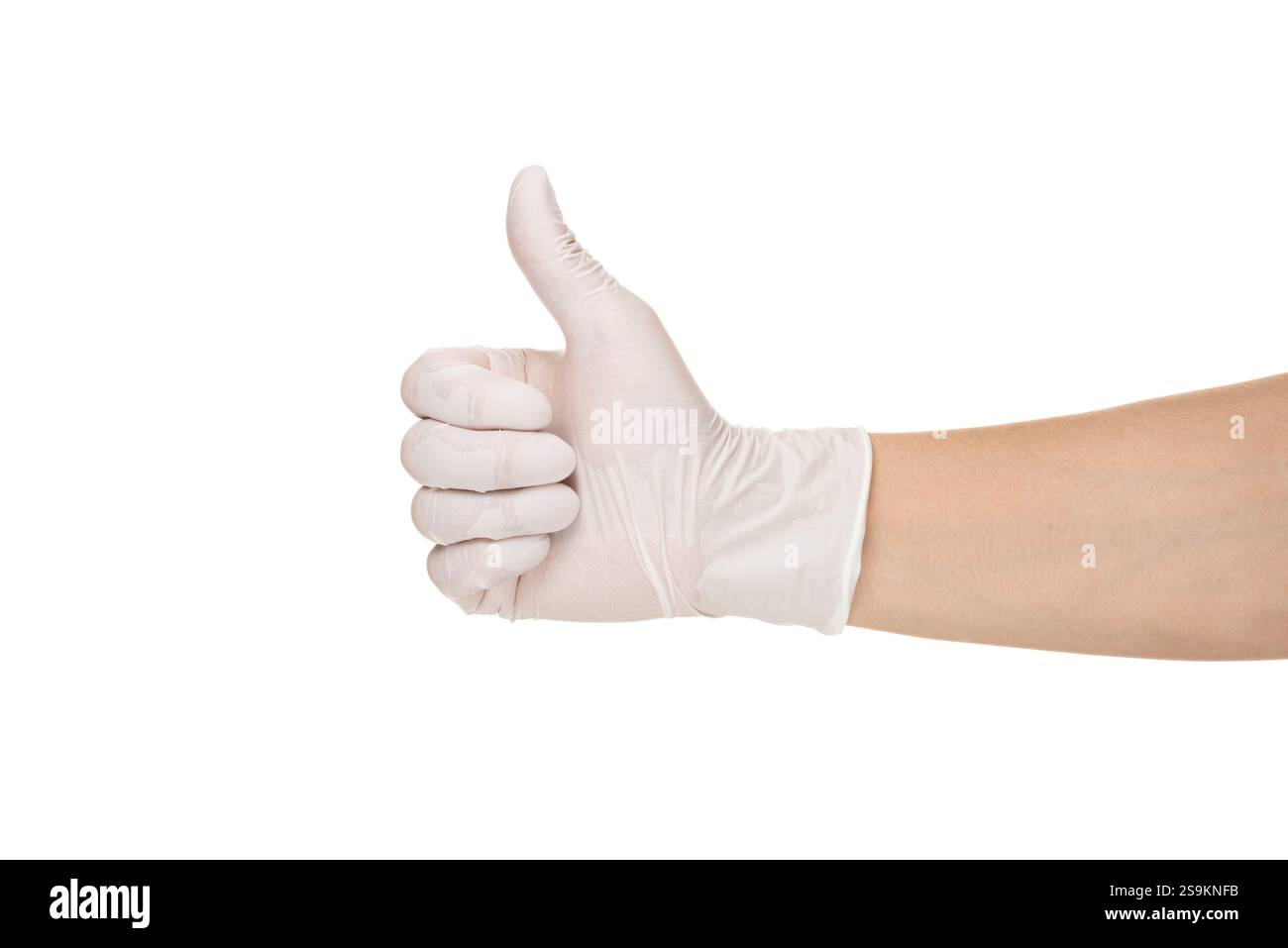 Medical gloves Thumbs up Stock Photo - Alamy