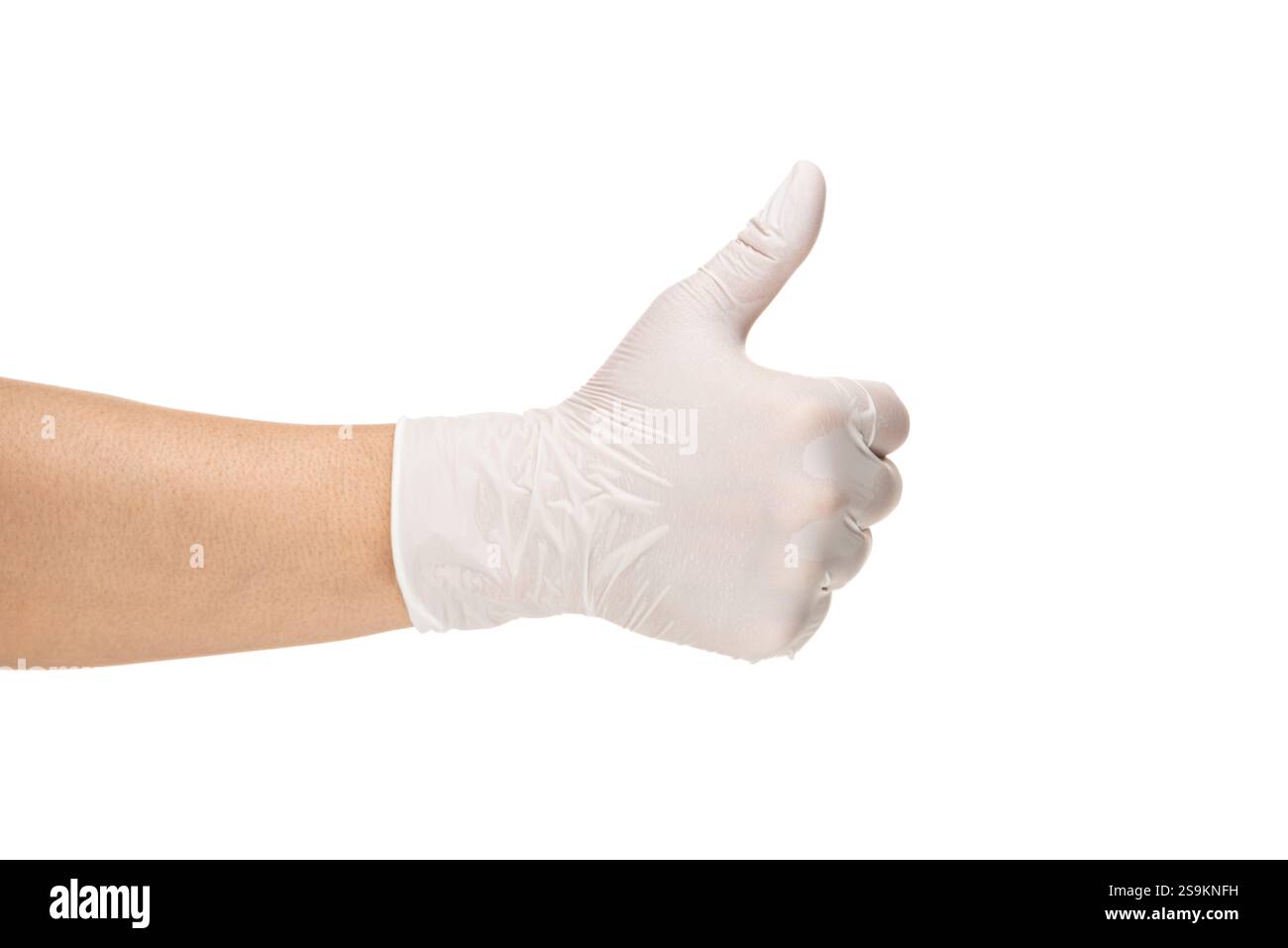 Medical gloves Thumbs up Stock Photo - Alamy