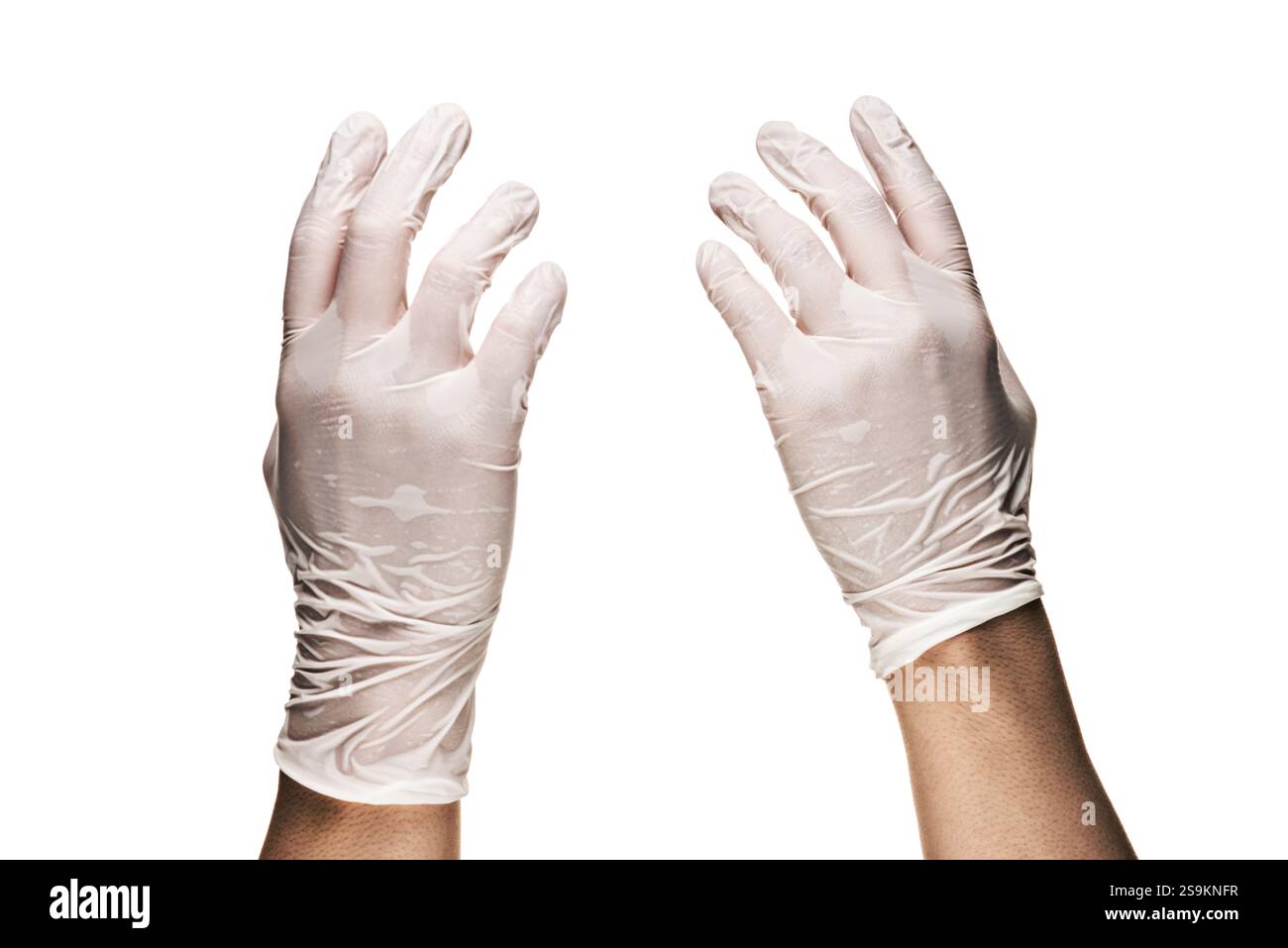 Hands doctor wear gloves Cut Out Stock Images & Pictures - Alamy