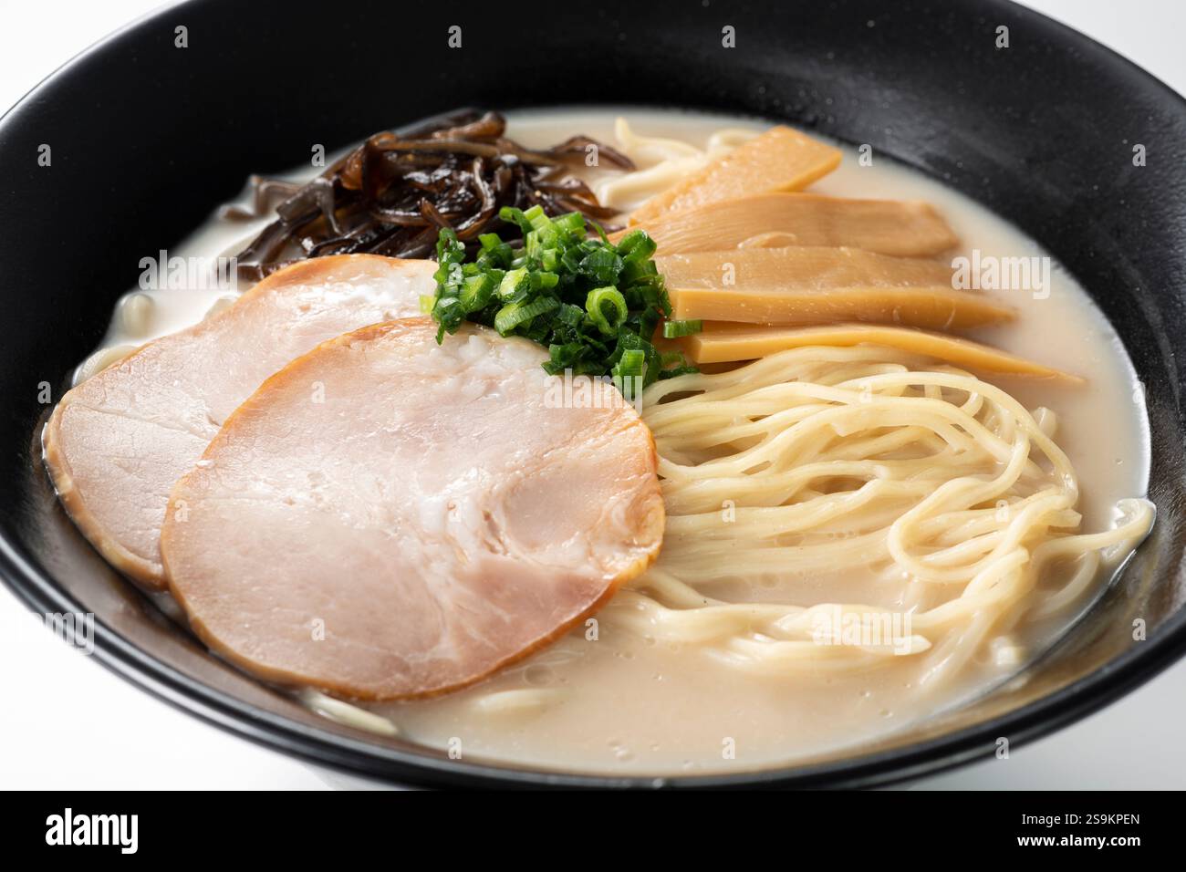 Tonkotsu ramen with white back Stock Photo - Alamy
